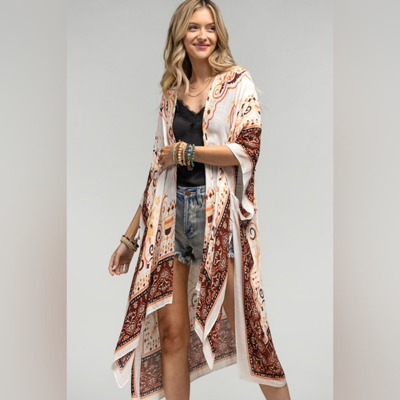 One by Onedder | Kimonos & Yukatas | Bohemian Floral Damask Print ...